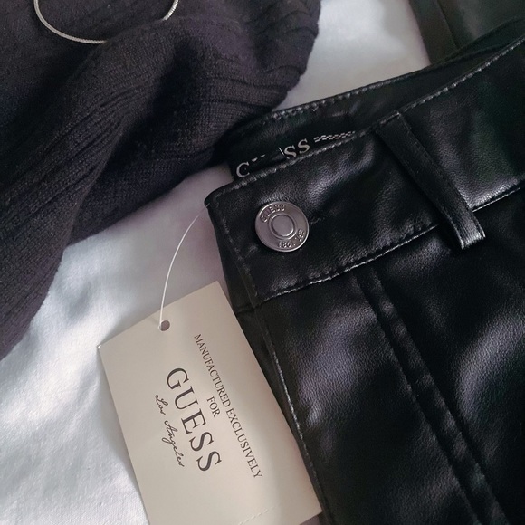 Guess | Pants & Jumpsuits | Guess Black Faux Leather Pants | Poshmark